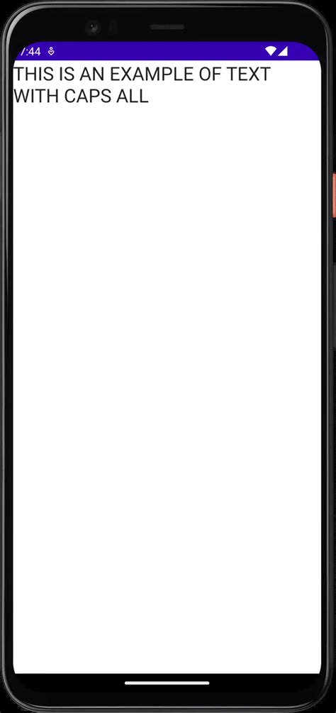 how to add text with all caps in android jetpack compose coding with