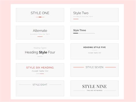 CSS Heading Styles Examples CodeHim