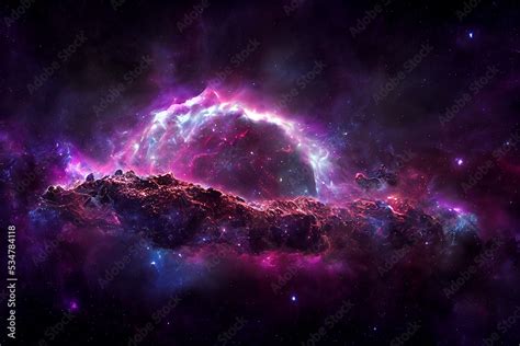 ภาพประกอบสต็อก Creation Of Dark Matter In Distant Cosmic World 3d Concept Art Abstract