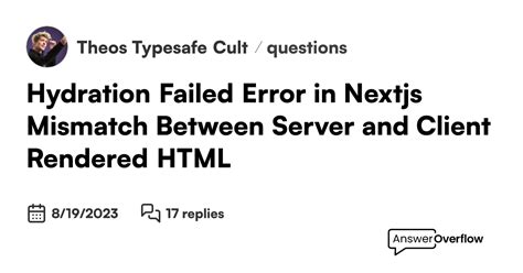 hydration failed error in next js mismatch between server and client