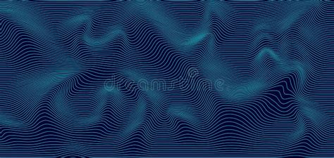 Abstract Wavy 3d Mesh On A Blue Background Geometric Dynamic Wave 3d