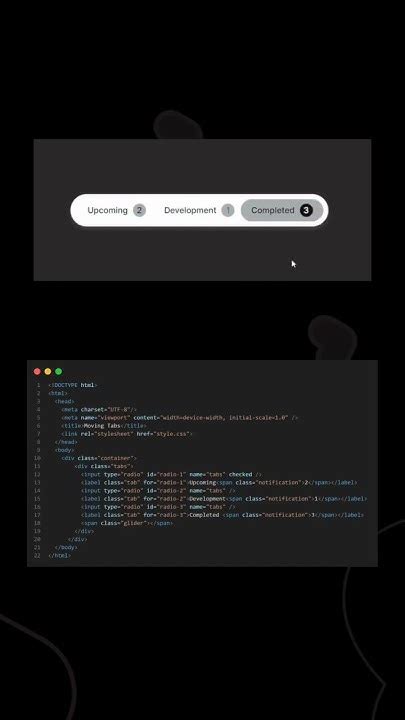 Moving Tabs Using Html Css 😋😎 Coding Python Programming Javascript Bootstrap Youtube