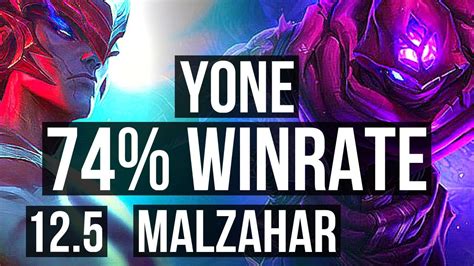 Yone Vs Malzahar Mid 74 Winrate 10 Solo Kills Legendary Tr