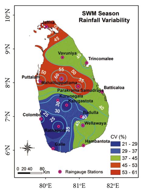 Spatial Distribution Of Rainfall Variability At Annual And Seasonal