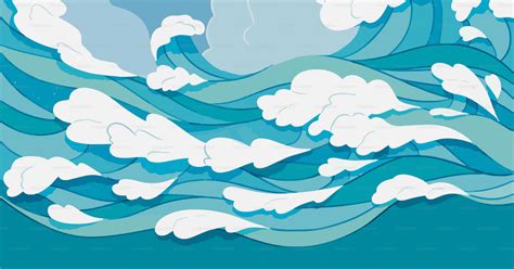 바다에 떠 있는 큰 파도의 그림 벡터 Unsplash의 물결 이미지