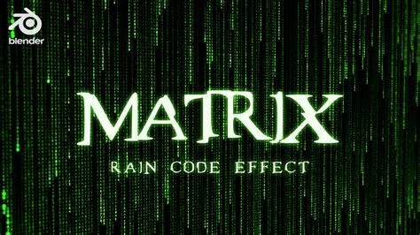 Matrix Rain Code Shading Effect Blender Market