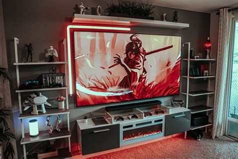 Livingroom Gaming Setup Ps5 Setup Living Room Setup Games Room Inspiration Small Game Rooms