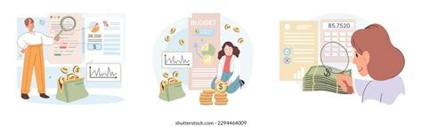 People Analysis Budget Calculate Financial Plan Stock Vector Royalty Free 2294464009