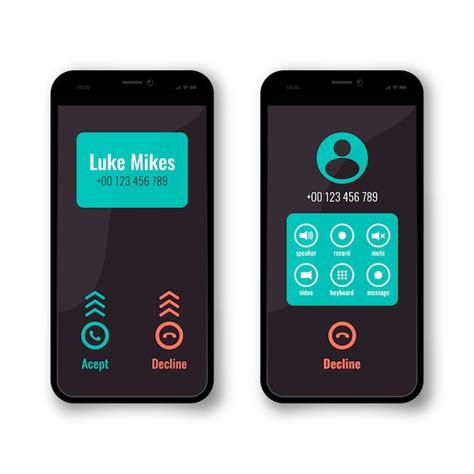 Premium Vector Realistic Phone Call Screen Interface Illustration