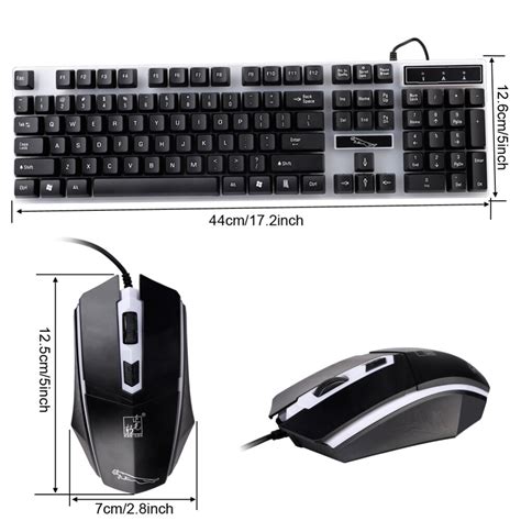 Keyboard Mouse Set Gamingofficing Luminous Rainbo Grandado