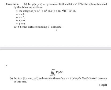 Solved Exercise a Let ϕ x y z xyz a scalar field and Chegg com