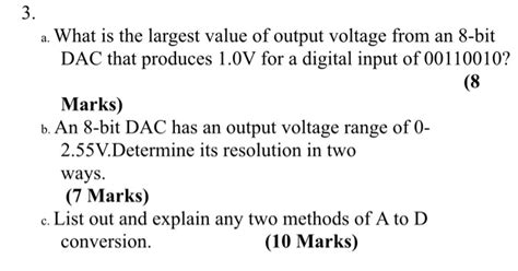Solved 3 A What Is The Largest Value Of Output Voltage