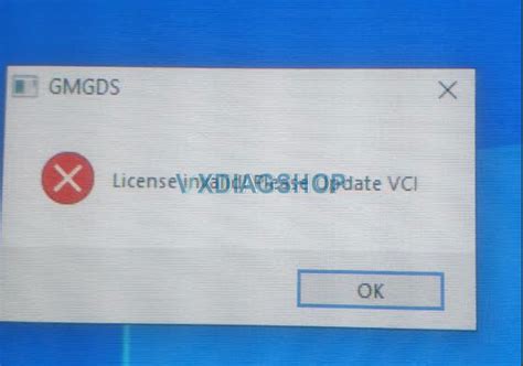 Vxdiag Gm Gds2 “license Invalid Update Vci” Solution