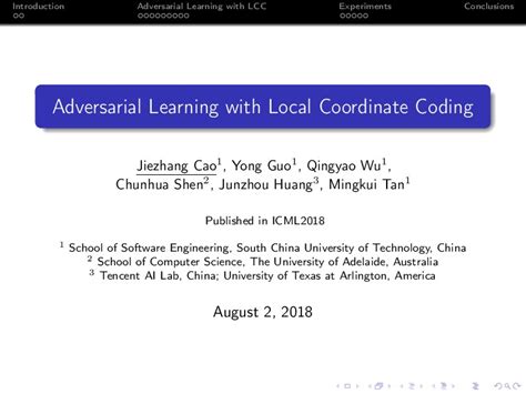adversarial learning with local coordinate coding speaker deck