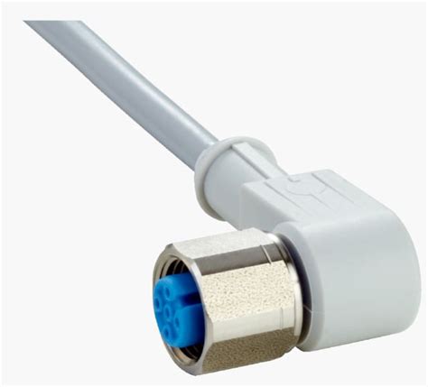 Conector Sensor Fêmea Angular Cabo Pu Led 4 Polos M12 25m Dol1204l25mni