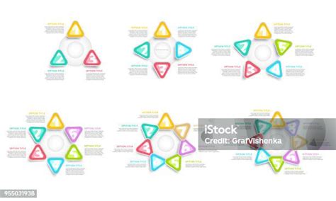 비즈니스 프로세스 차트 3 6 단계 세그먼트와 인포 그래픽 원 기업 타임 라인 Infograph 요소입니다 회사 프레 젠 테이 션 슬라이드 템플릿입니다 현대 벡터 정보