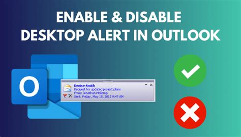 Enable Disable Outlook Desktop Alert Quick Guide