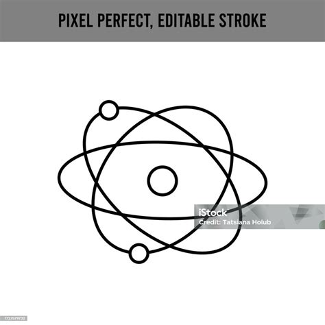 원자 구조 분자 기술 및 개발 아이콘입니다 과학과 의학의 상징 편집 가능한 획 벡터 그림입니다 건강관리와 의술에 대한 스톡 벡터 아트 및 기타 이미지 Istock