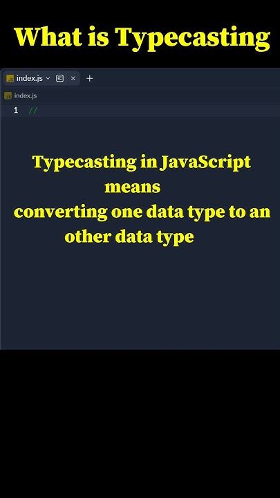 What Is Typecasting In Javascript Shorts Coding Codingshiva Youtube
