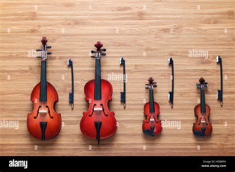 Set Of Four Toy String Musical Orchestra Instruments Violin Cello Set Of Four Toy String Musical Orchestra Instruments Violin Cello