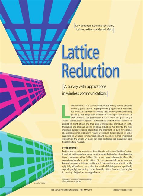 Pdf Lattice Reduction