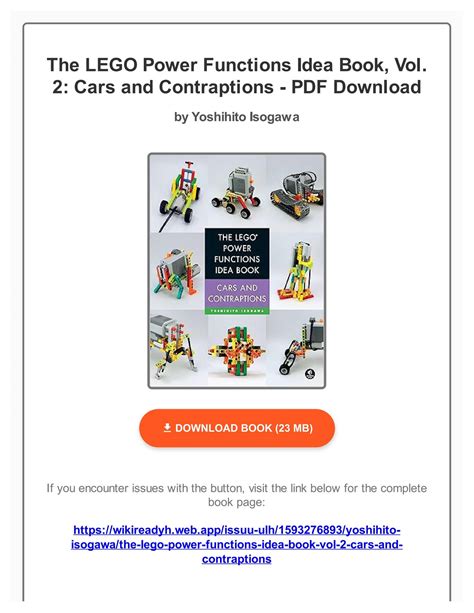 Pdf Ebook The Lego Power Functions Idea Book Vol Cars And Contraptions By Yoshihito Isogawa