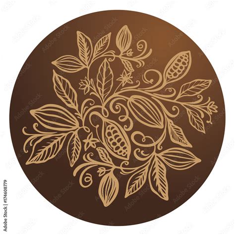 Cocoa Beans Illustration Chocolate Cocoa Beans Vector Illustration Stock Vector Adobe Stock