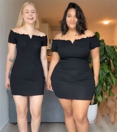 Two Friends Photos Showing How The Same Outfit Looks On Different Body
