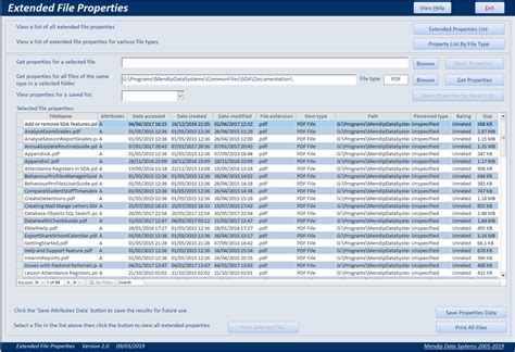 Extended File Properties