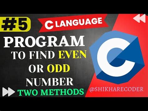 Check Given Number Is Even Or Odd Even Odd Program C Language Cprogramming Coding Code