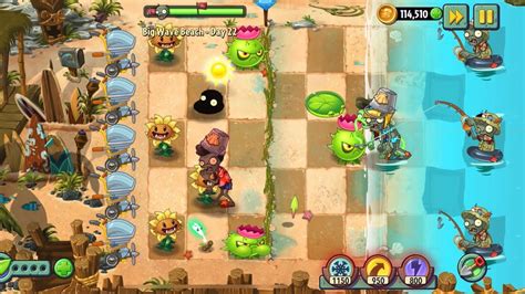 Растения против зомби 2 большая пляжная волна уровни 20 22 Youtube