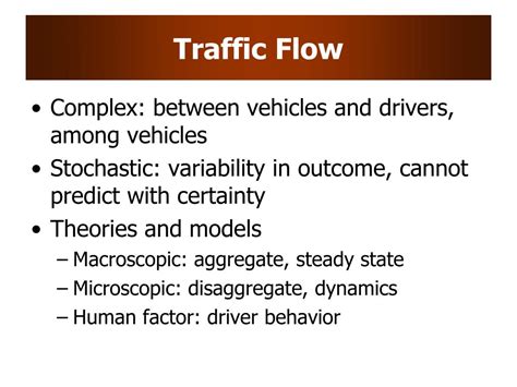 Ppt Traffic Flow Characteristics Dr Attaullah Shah Powerpoint