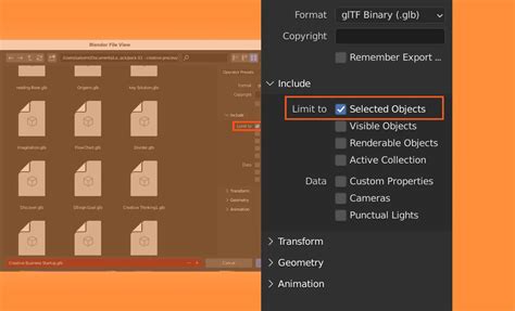 how to export gltf files from blender iconscout blogs