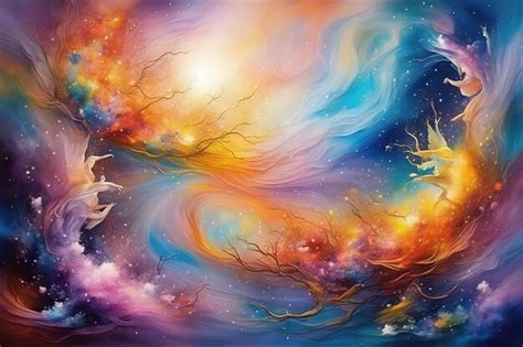 Premium Ai Image Abstract Background Of Color Fractal And Curves On The Subject Of