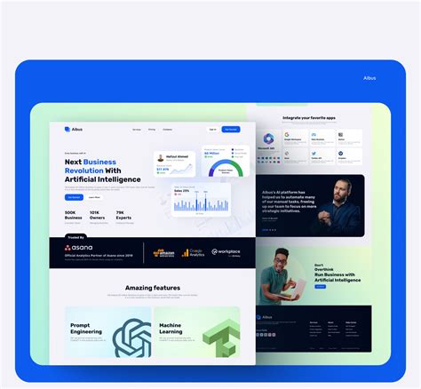 Aibus Ai Business Analytics Saas Website On Behance