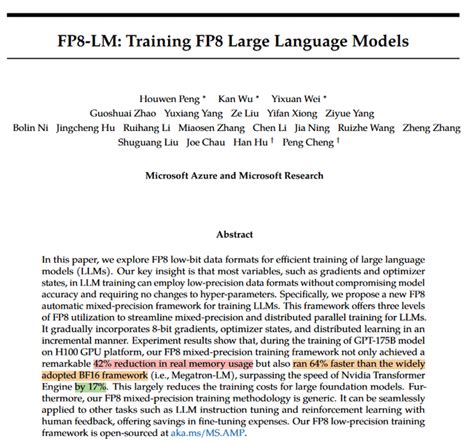 N Fast Gpt Training Infra Fp8 Lm Being 64 Faster Than Bf16 On H100