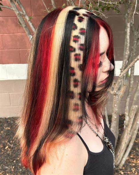 Skunk Hair 😍 Skunk Hair Hair Color Streaks Dyed Hair Inspiration
