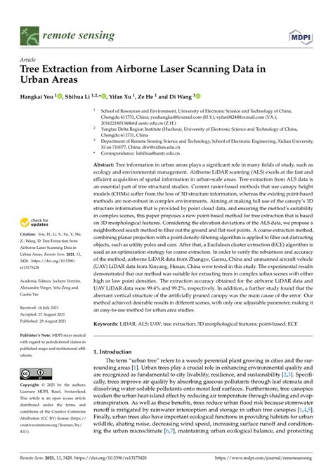 Pdf Tree Extraction From Airborne Laser Scanning Data In Urban Areas
