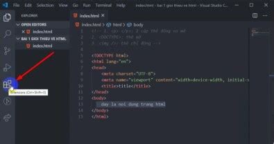 C Ch T O File Html V Ch Y Html Trong Visual Studio Code