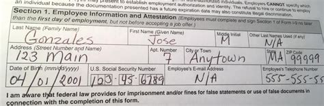 How To Fill Out The I 9 Form In 5 Steps Examples