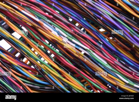 Technology Cable And Wire In Computer Network Systems Stock Photo Alamy