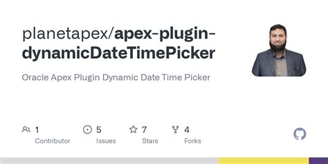 GitHub Planetapex Apex Plugin DynamicDateTimePicker Oracle Apex