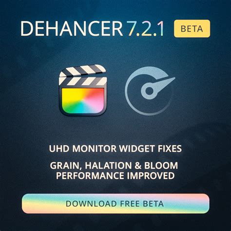 Fcp 7 2 1 Beta Optimised Dehancer Blog