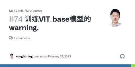 Vit Base Warning Issue Mcg Nju Mixformer Github
