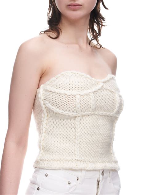 Knit Tube Top Hkn01 Ivory
