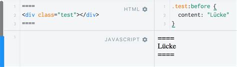 angular In css before content Lücke gets transformed to before