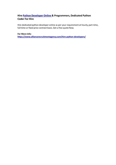 PPT Hire Python Developer Online Programmers Dedicated Python