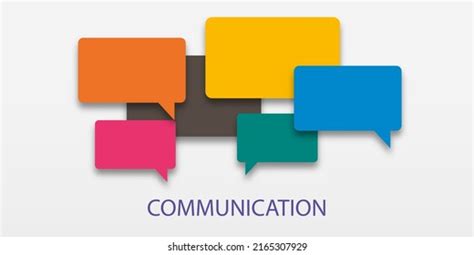 Illustration Communication Concept Word Communication Colorful Stock Illustration 2200065589
