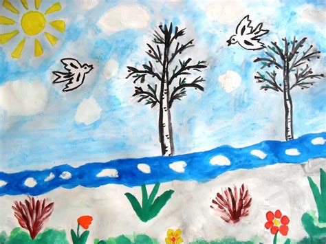 Рисунок Весна 4 Года 58 Фото