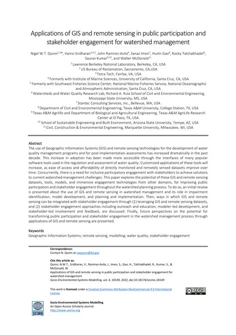 Pdf Applications Of Gis And Remote Sensing In Public Participation